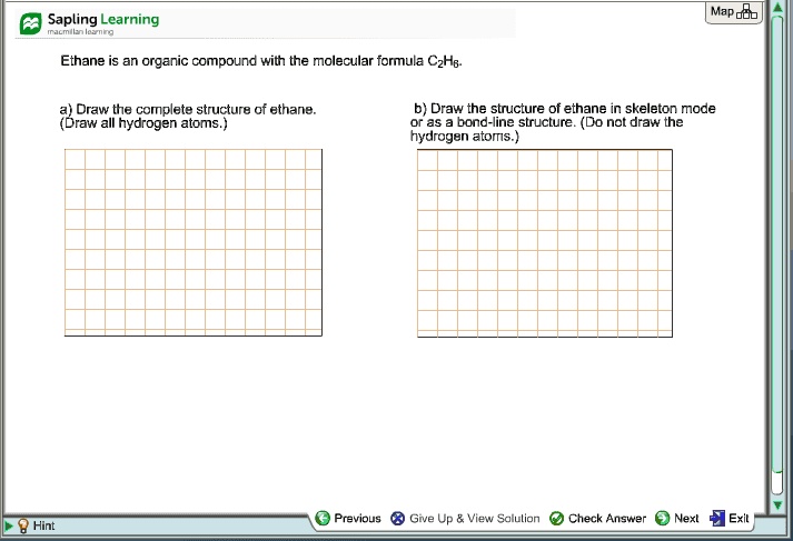 Ethane is an organic compound with the molecular formula C2H6. a) Draw ...