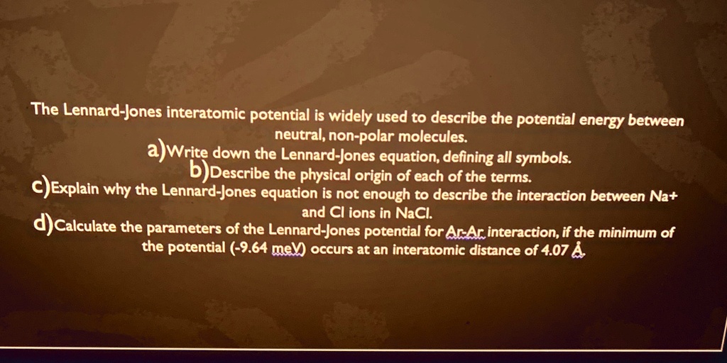 The Lennard-Jones interatomic potential is widely used to describe the ...