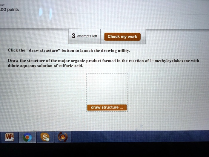 SOLVED: 00 points attempts left Check my work Click the draw structure button to launch the ...