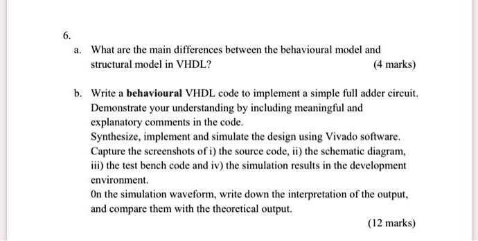 SOLVED: 6. a. What are the main differences between the behavioral model and structural model in ...