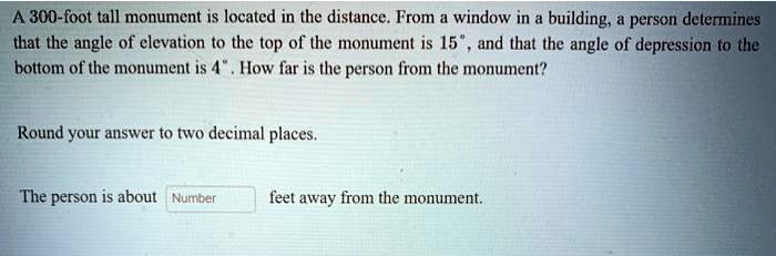 VIDEO solution: A 300-foot tall monument is located in the distance ...