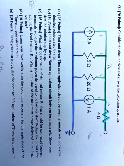 SOLVED: Thevenin equivalent circuit. resistor? detailed solution step ...