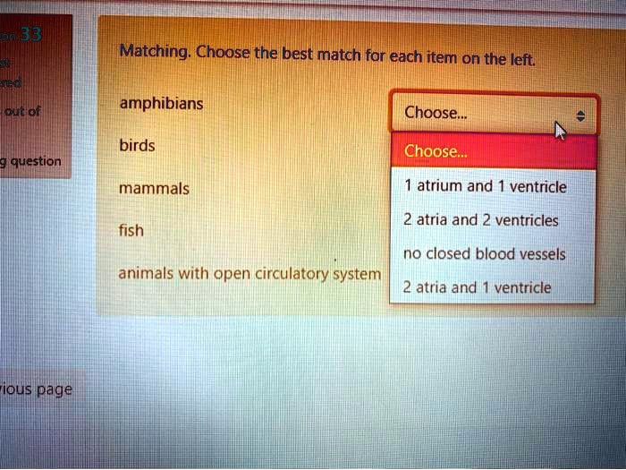 SOLVED: Matching: Choose the best match for each item on the left ...