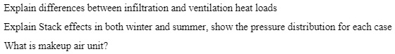 SOLVED: Explain differences between infiltration and ventilation heat ...