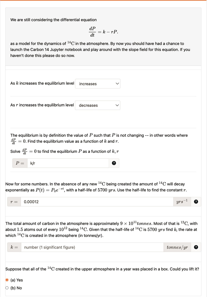 just need part 5 solve for k help quick please thank you we are still considering the ...