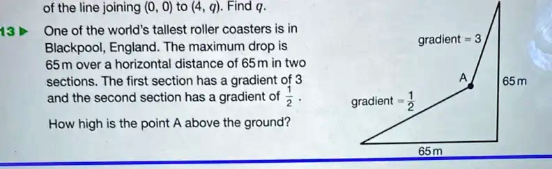 13 of the line joining (0, 0) to (4, q). Find q. One of the world's ...