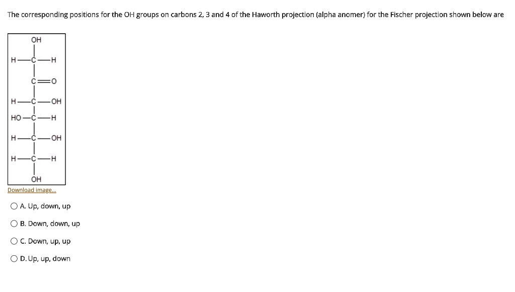 SOLVED:The corresponding positions for the OH groups on carbons 2 and ...