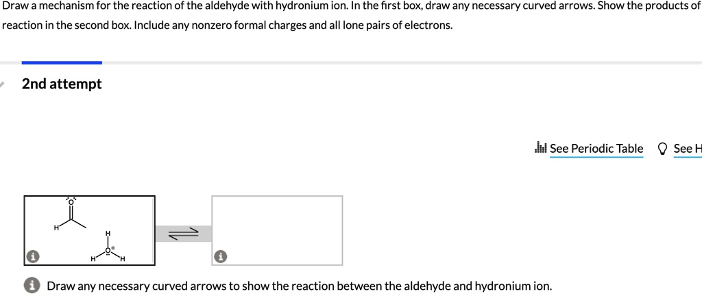 Draw a mechanism for the reaction of the aldehyde with...