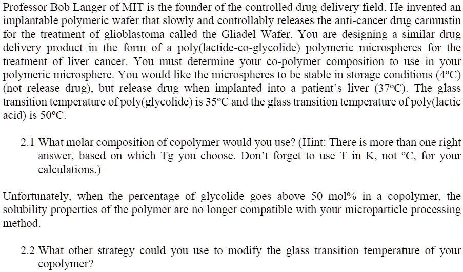 Professor Bob Langer of MIT is the founder of the controlled drug ...