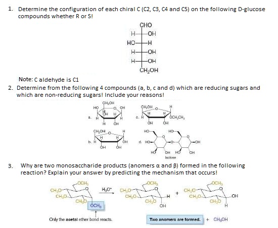 SOLVED: Determine the configuration of each chiral carbon (C2, C3, C4 ...