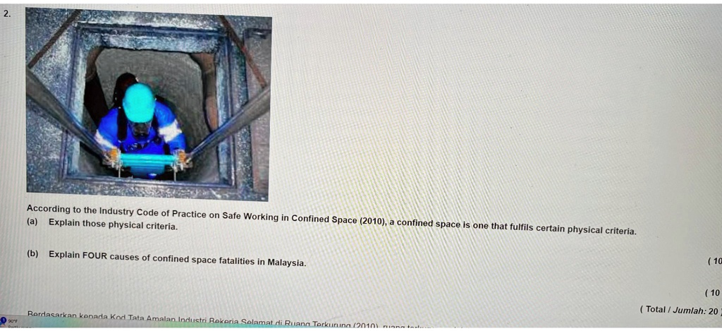 SOLVED: According to the Industry Code of Practice on Safe Working in ...