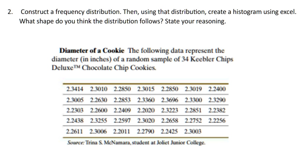 SOLVED: 2. Construct a frequency distribution. Then, using that ...