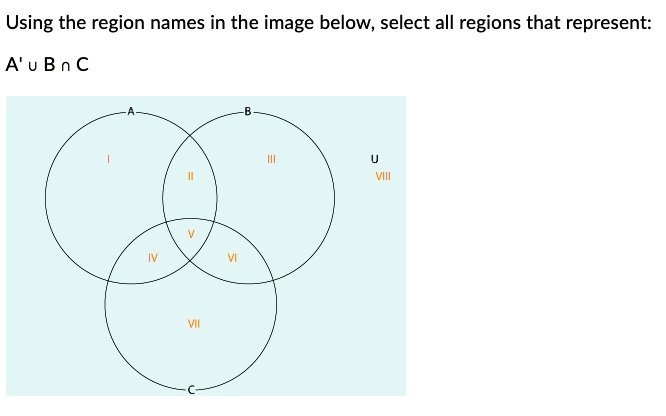 Using the region names in the image below, select all...