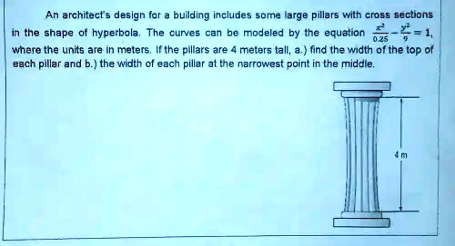 An architect's design for a building includes some large pillars with ...