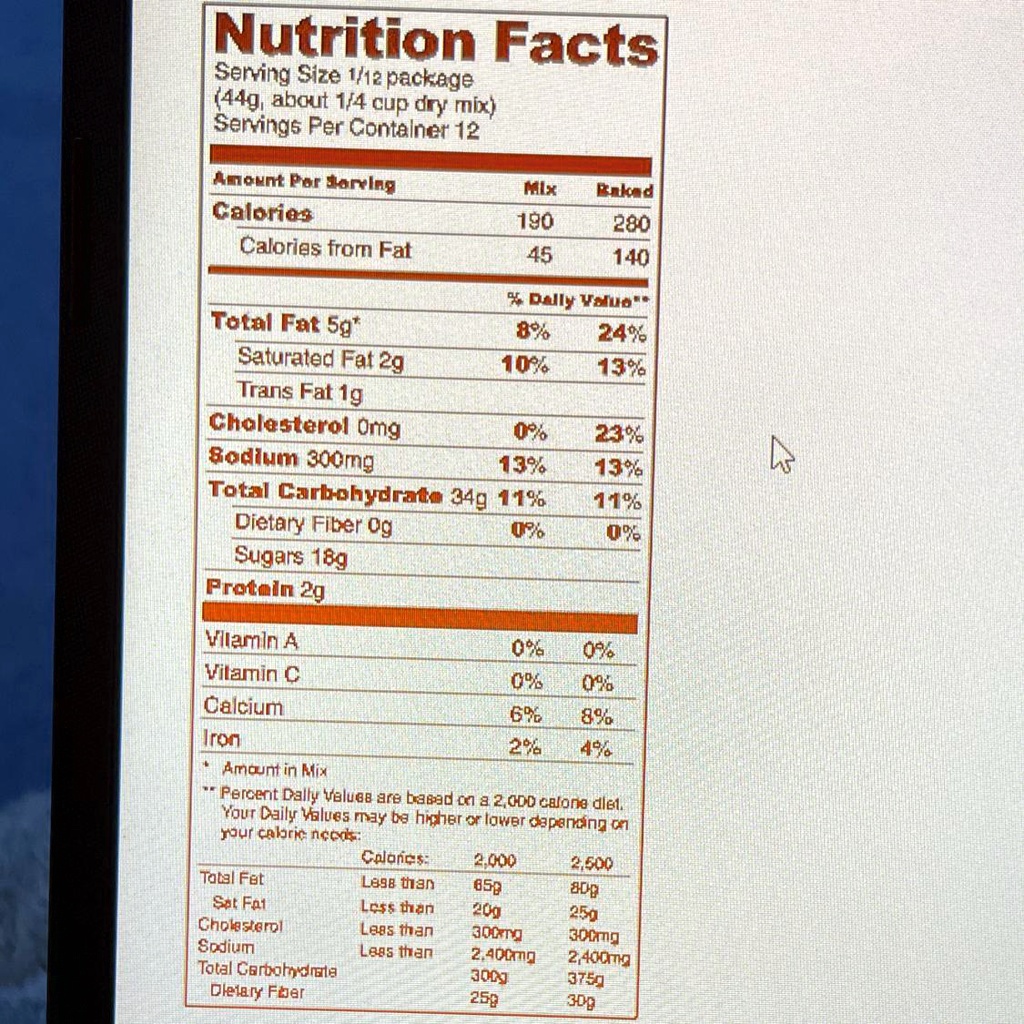 one serving provides percent of the suggested carbohydrate intake ...