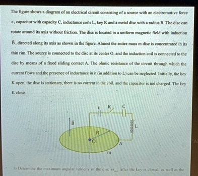 the figure shows a diagram of an electrical circuit consisting of a ...