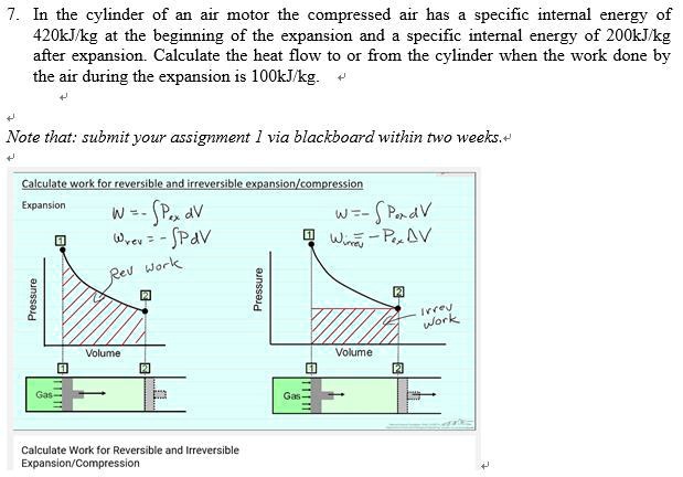 VIDEO solution: In the cylinder of an air motor, the compressed air has ...