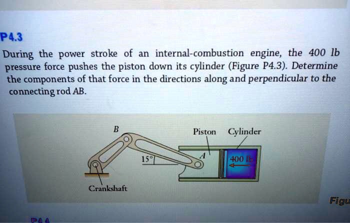 [GET ANSWER] P4.3 During the power stroke of an internal-combustion ...