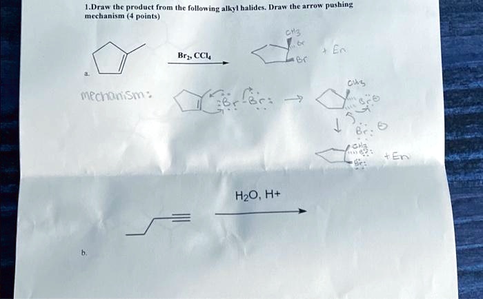 SOLVED: Text: 1. Draw the product from the following alkyl halides ... SOLVED: Text: 1. Draw the product from the following alkyl halides ...