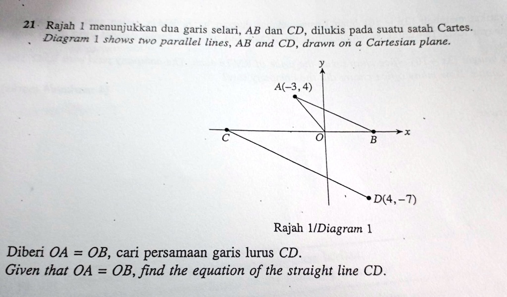SOLVED: Boleh bantu? Saya masih tak faham topik ini. Rajah menunjukkan dua garis selari, AB dan ...