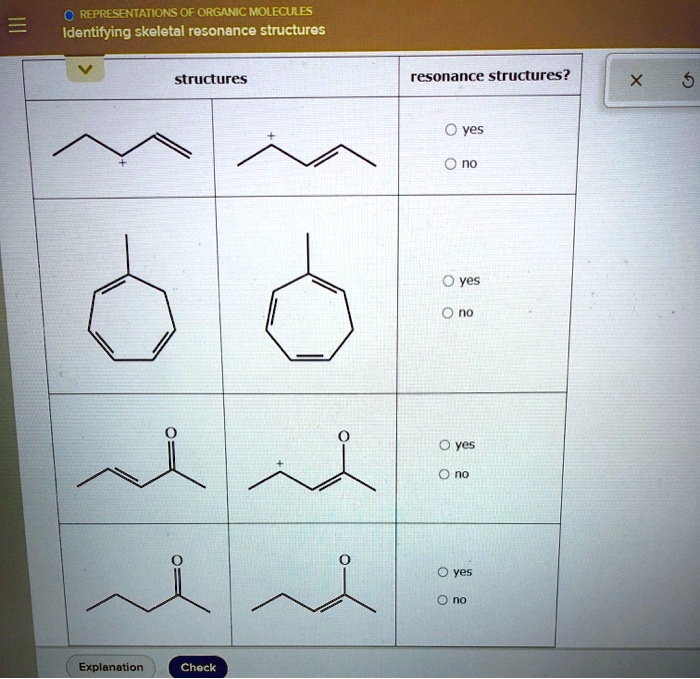 SOLVED: Representations of Organic Molecules: Identifying Skeletal Resonance Structures