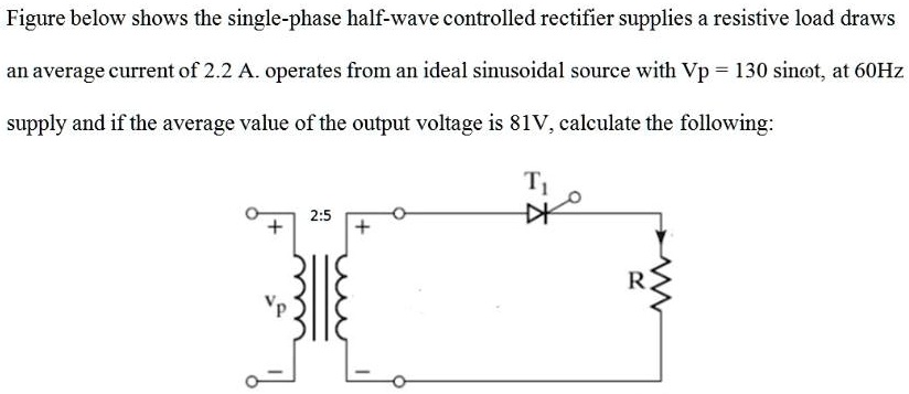SOLVED: Figure below shows the single-phase half-wave controlled ...