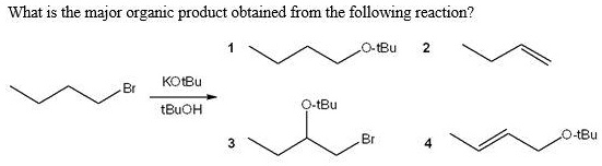 SOLVED: What is the major organic product obtained from the following ...