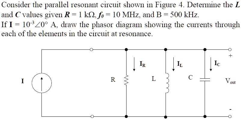 Consider the parallel resonant circuit shown in Figure 4. Determine the ...