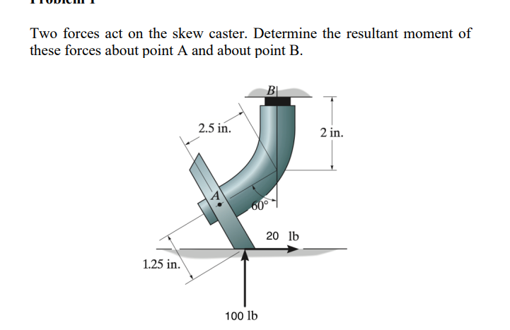 two forces act on the skew caster determine the resultant moment of ... two forces act on the skew caster determine the resultant moment of ...
