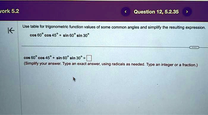 Use table for trigonometric function values of some common angles and ...