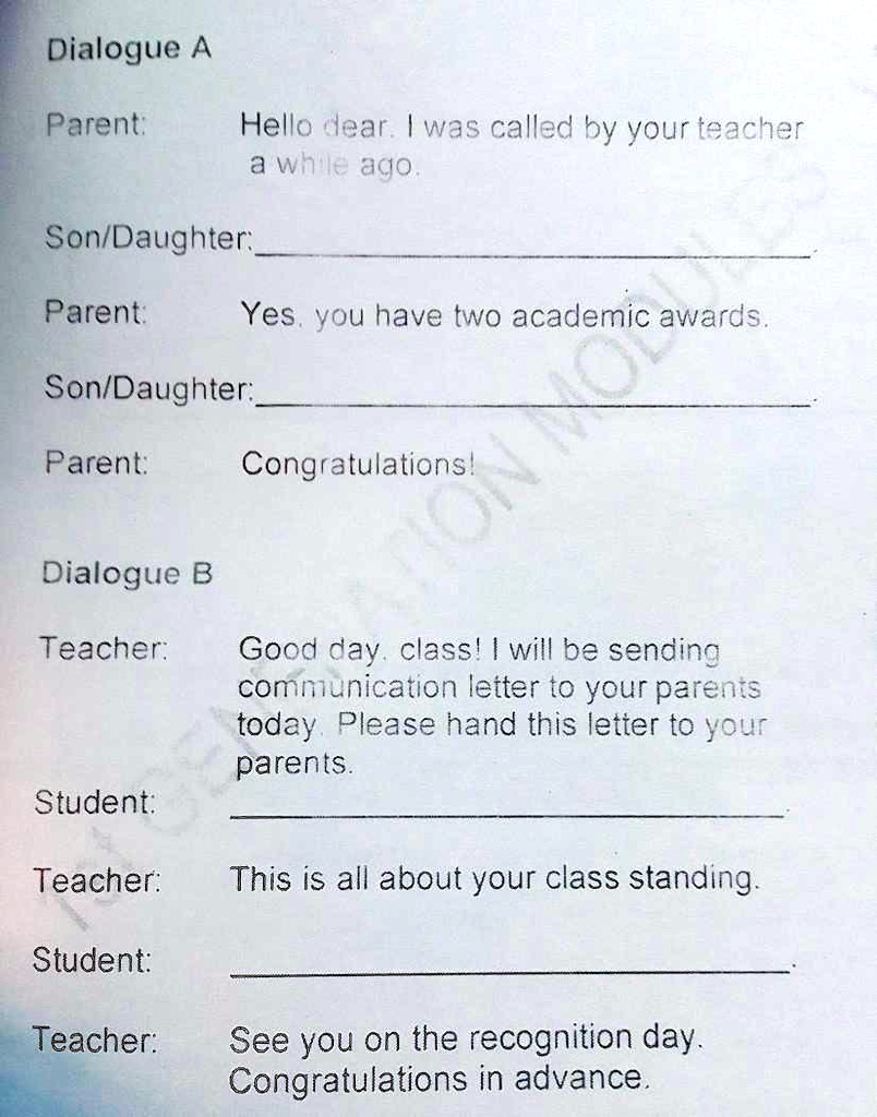 Consider these situations a student received academic...