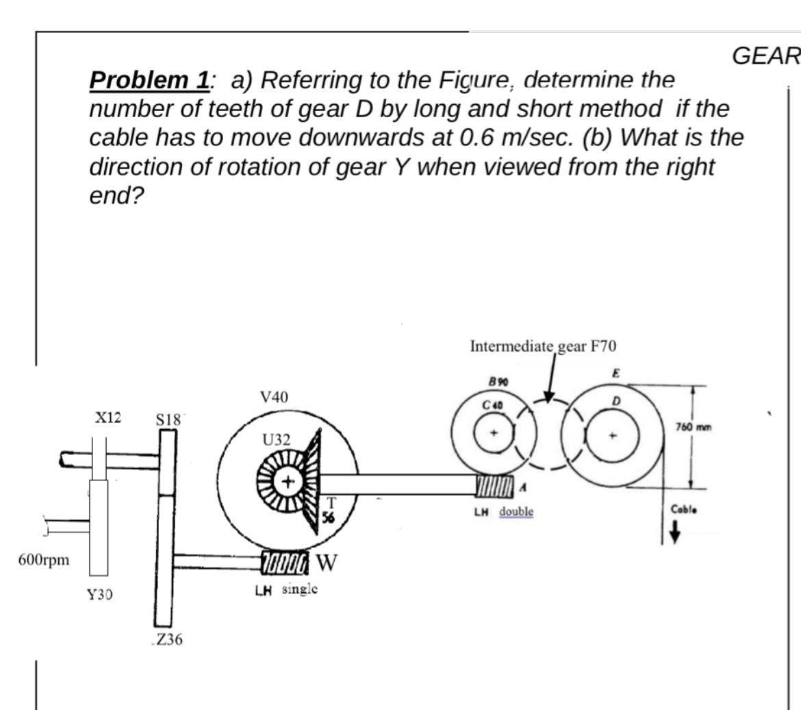 gear problem 1 a referring to the figure determine the number of teeth ...