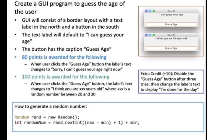 Please use Java language for thumbs up. Create a GUI program to guess ... Please use Java language for thumbs up. Create a GUI program to guess ...