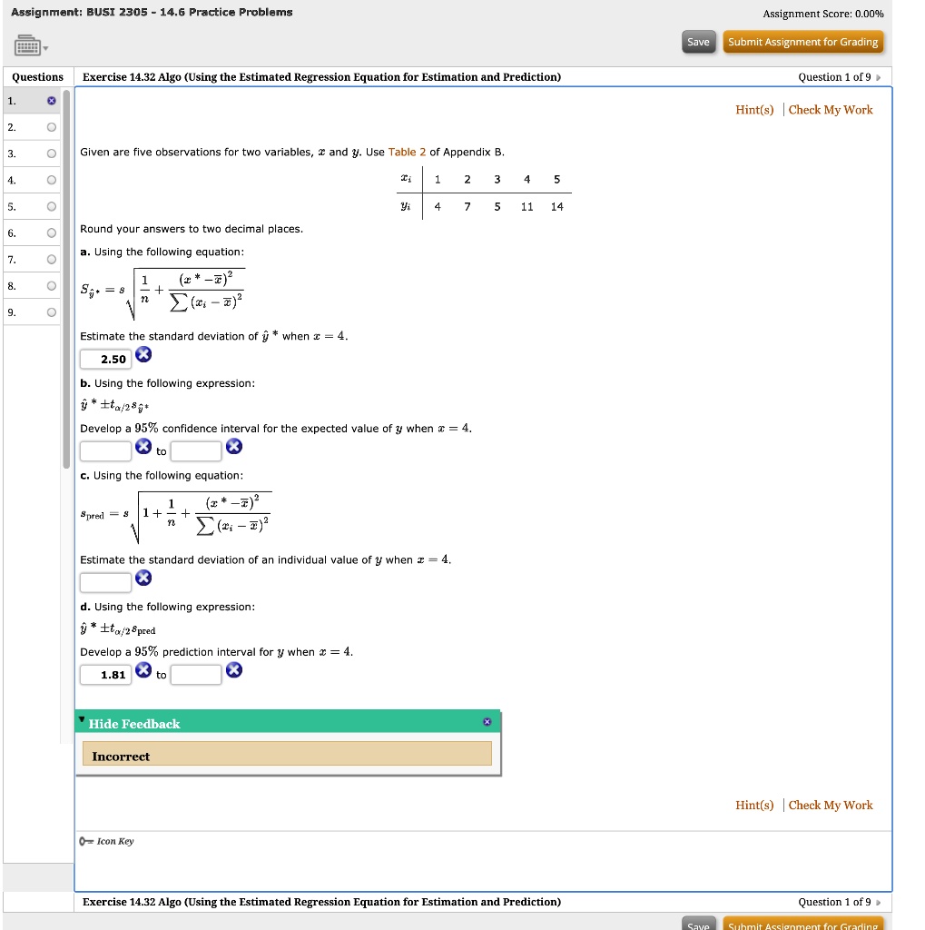 assignment busi 2305 146 practice problems assignment score 00o save submit assignment for ...