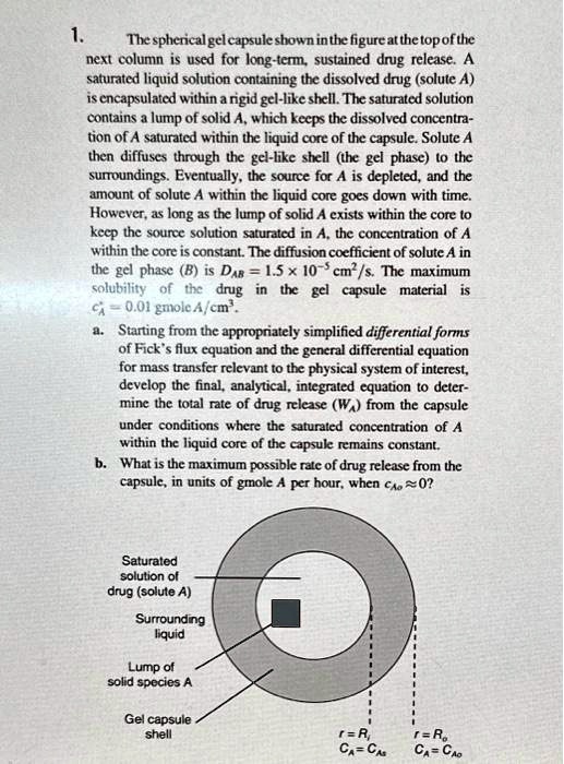 Texts: 1. The spherical gel capsule shown in the figure at the top of ...