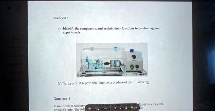 Question 1 a) Identify the components and explain their functions in ...