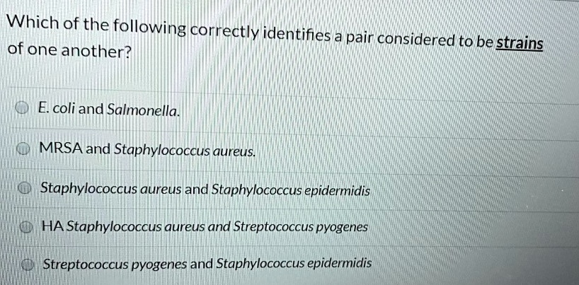 [GET ANSWER] which of the following correctly identifies of one another pair considered to be ...