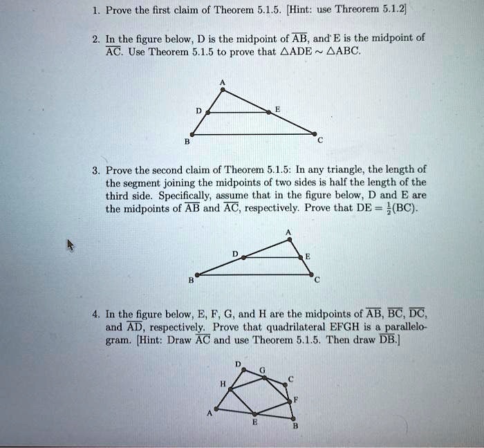 SOLVED:Prove the first claim of Theorem 5.1.5. Hint: use Thrcorem 5.1.2 ...