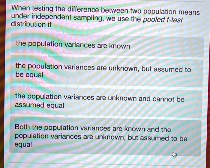 When Testing The Difference Between Two Population Means Under 3882
