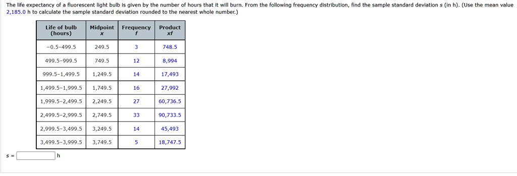 SOLVED: The life expectancy of a fluorescent light bulb is given by the ...