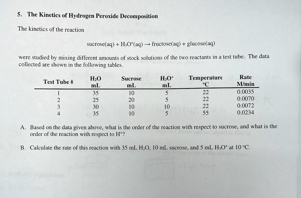 5the kinetics of hydrogen peroxide decomposition the kinetics of the ...