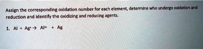 Solved Assign The Corresponding Oxidation Number For Each Element
