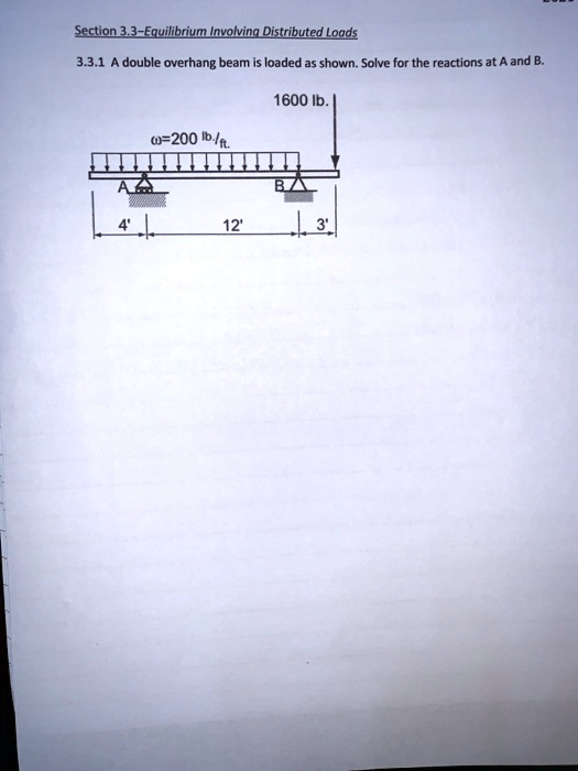 SOLVED:Section 3 3-Equilibrium Involving Distributed Loads 33.1 double ...