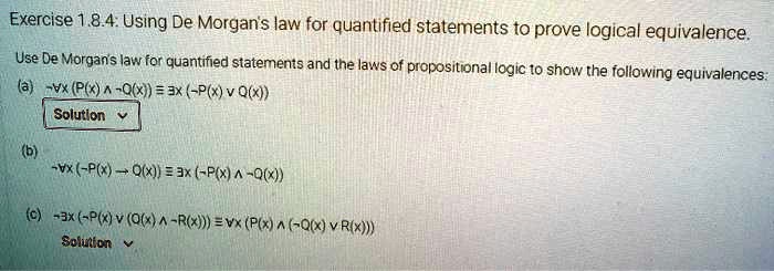 Exercise 1.8.4: Using De Morgan's law for quantified statements to ...