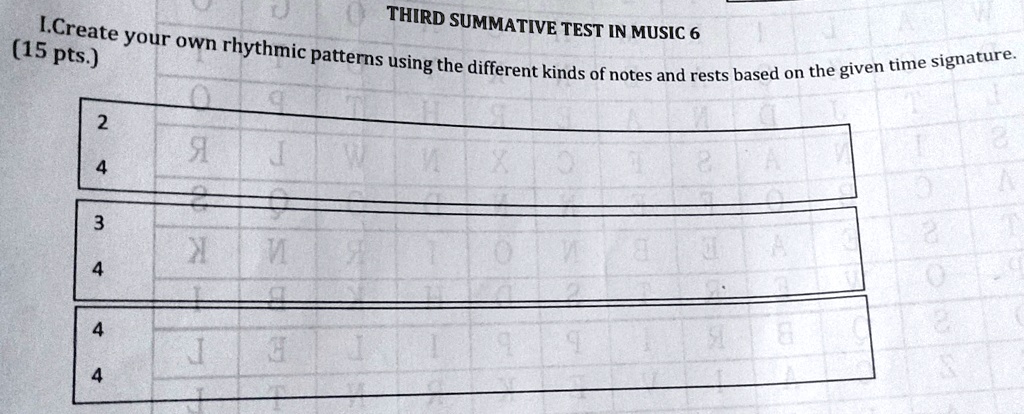 SOLVED: 'THIRD SUMMATIVE TEST IN MUSIC 6 nonsense report agad THIRD ...