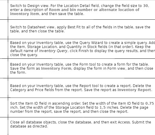 Switch to Design view. For the Location Detail field, change the field ...