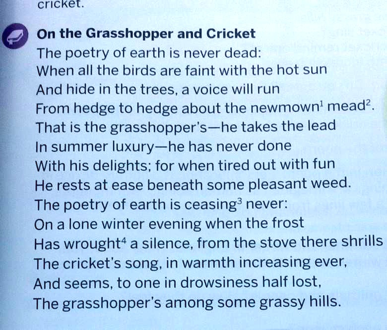 SOLVED: What do the grasshopper and the cricket represent? How are they ...
