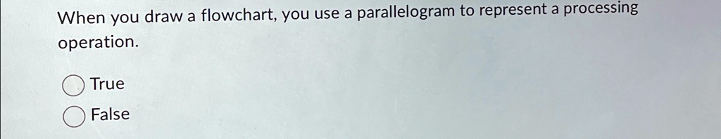 When you draw a flowchart, you use a parallelogram to represent a ...