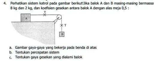 SOLVED: mohon bantuannya kakak-kakak!:) Pemhatikan sistem katrol pada ... SOLVED: mohon bantuannya kakak-kakak!:) Pemhatikan sistem katrol pada ...