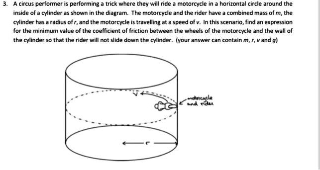 SOLVED: circus performer performing trick where they will ride ...